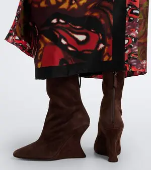 AQUAZZURA Amore Suede Ankle Boots
