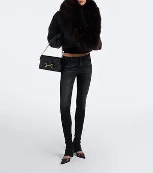 Gucci Donna Gg Canvas Leather-trimmed Pumps - Brown