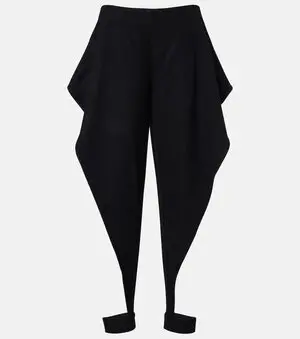 Alaïa Draped Wool-blend Pants