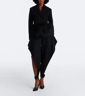 Alaïa Draped Wool-blend Pants