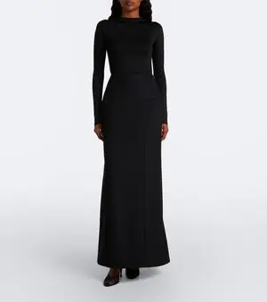Alaïa Wool Maxi Skirt