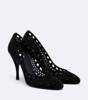 Alaïa Vienne Suede Pumps - Black