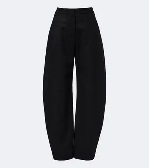 Alaïa Virgin Wool Barrel-leg Pants