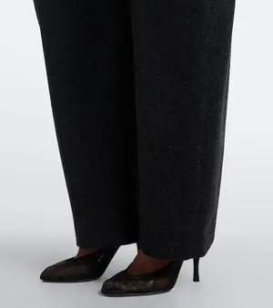 Alaïa Virgin Wool Barrel-leg Pants