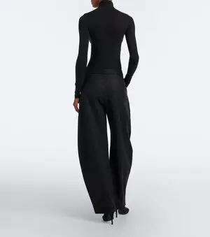 Alaïa Virgin Wool Barrel-leg Pants