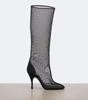 Alaïa Mesh Knee-high Boots