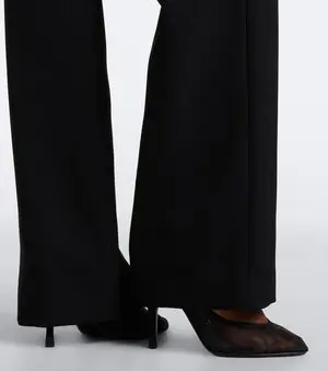Alaïa Wool Straight Leg Trousers