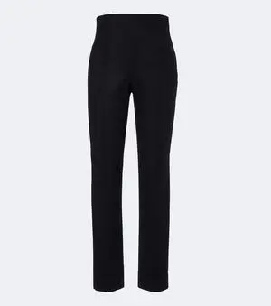 Alaïa Wool Straight Pants - Black