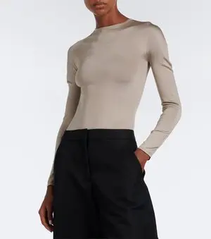 Alaïa Silk-blend Bodysuit