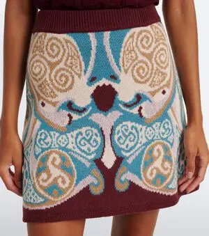 La DoubleJ Alchemy Jacquard Wool Miniskirt