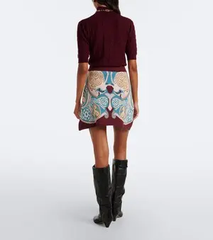 La DoubleJ Alchemy Jacquard Wool Miniskirt