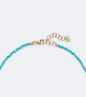 SUZANNE KALAN Infinite 18kt Beaded Necklace With Turquoise And Diamonds
