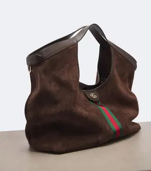 Gucci Giglio Large Suede Tote Bag