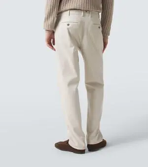 Agnona Cotton-blend Chinos - White
