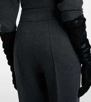 Alaïa Knitted Wool-blend Tapered Pants