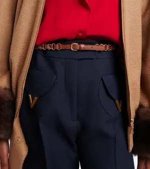 Valentino Garavani Vlogo Chain And Leather Belt