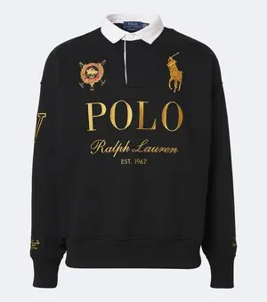 Polo Ralph Lauren Logo Cotton-blend Fleece Polo Sweater
