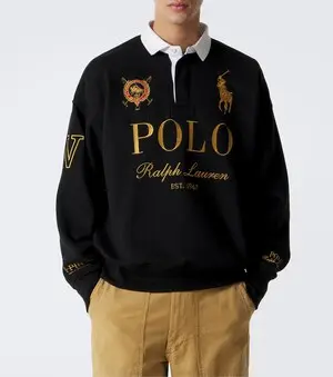 Polo Ralph Lauren Logo Cotton-blend Fleece Polo Sweater