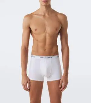 Dolce & Gabbana Set Of 3 Cotton-blend Jersey Briefs