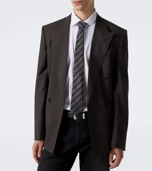 Gucci Horsebit Striped Silk Tie