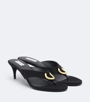 Alaïa Infra Suede Thong Sandals