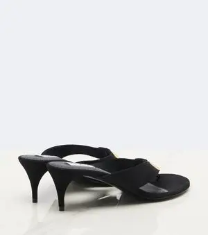 Alaïa Infra Suede Thong Sandals