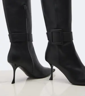ROGER VIVIER Viv Ville Leather Knee-high Boots