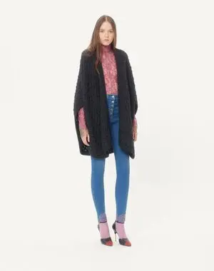 Valentino Garavani Wool And Mohair V-neck Poncho