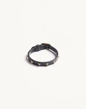 Valentino Garavani Spike Leather Bracelet - Black