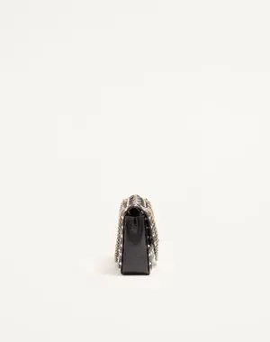 Valentino Garavani Rockstud Spike Medium Shoulder Bag In Embroidered Nappa Leather