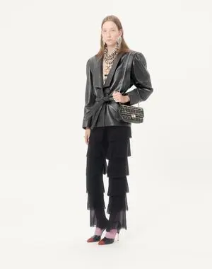Valentino Garavani Rockstud Spike Medium Shoulder Bag In Embroidered Nappa Leather
