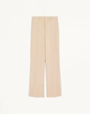 Valentino Garavani Diagonal Wool Trousers - Light Grey