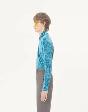 Valentino Garavani Stretch Chenille Top With Knot At The Neck