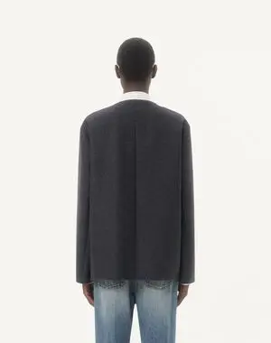 Valentino Garavani Double Wool Caban With Metallic V Detail