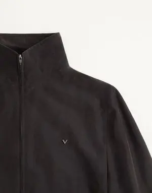 Valentino Garavani Washed Silk Jacket With Metallic V Detail