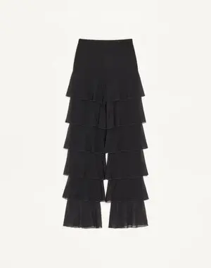 Valentino Garavani Light Georgette Trousers - Black