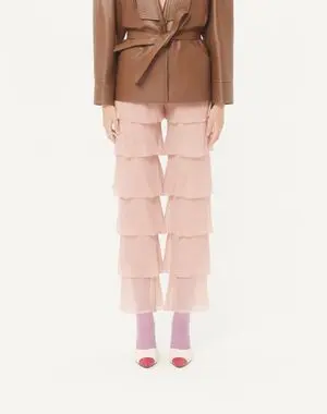 Valentino Garavani Light Georgette Trousers - Pink