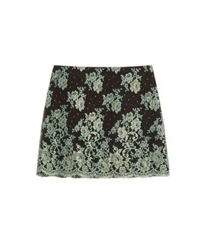 Valentino Garavani Short Lace Skirt - Black