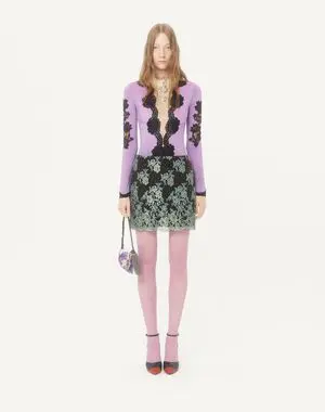 Valentino Garavani Short Lace Skirt