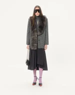 Valentino Garavani Wool Jumper With Scarf - Grey