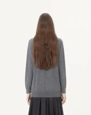 Valentino Garavani Wool Jumper With Scarf - Grey