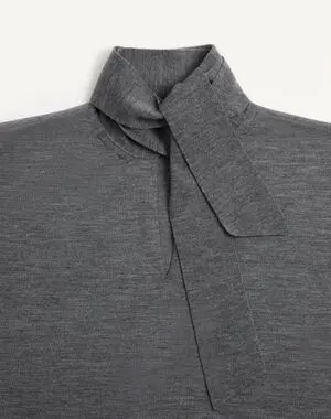Valentino Garavani Wool Jumper With Scarf - Grey