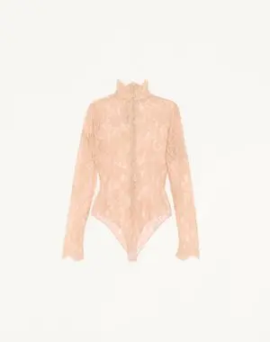 Valentino Garavani Lurex Lace Bodysuit - Pink