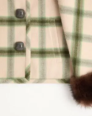 Valentino Garavani Caban In Macro Window With Shearling