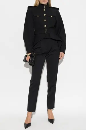 Balmain Wool Pleated Trousers