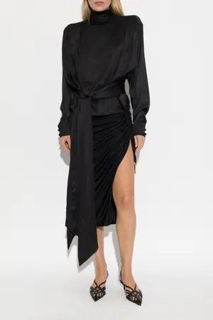 Balmain Silk Shirt With Asymmetric Cut