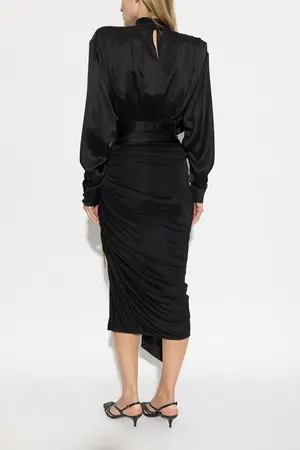 Balmain Silk Shirt With Asymmetric Cut