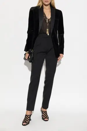 Balmain Velvet Blazer With A Single Vent