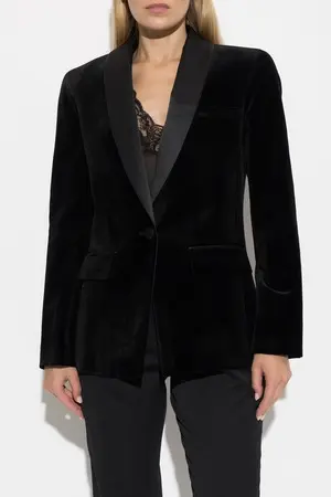 Balmain Velvet Blazer With A Single Vent