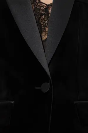 Balmain Velvet Blazer With A Single Vent